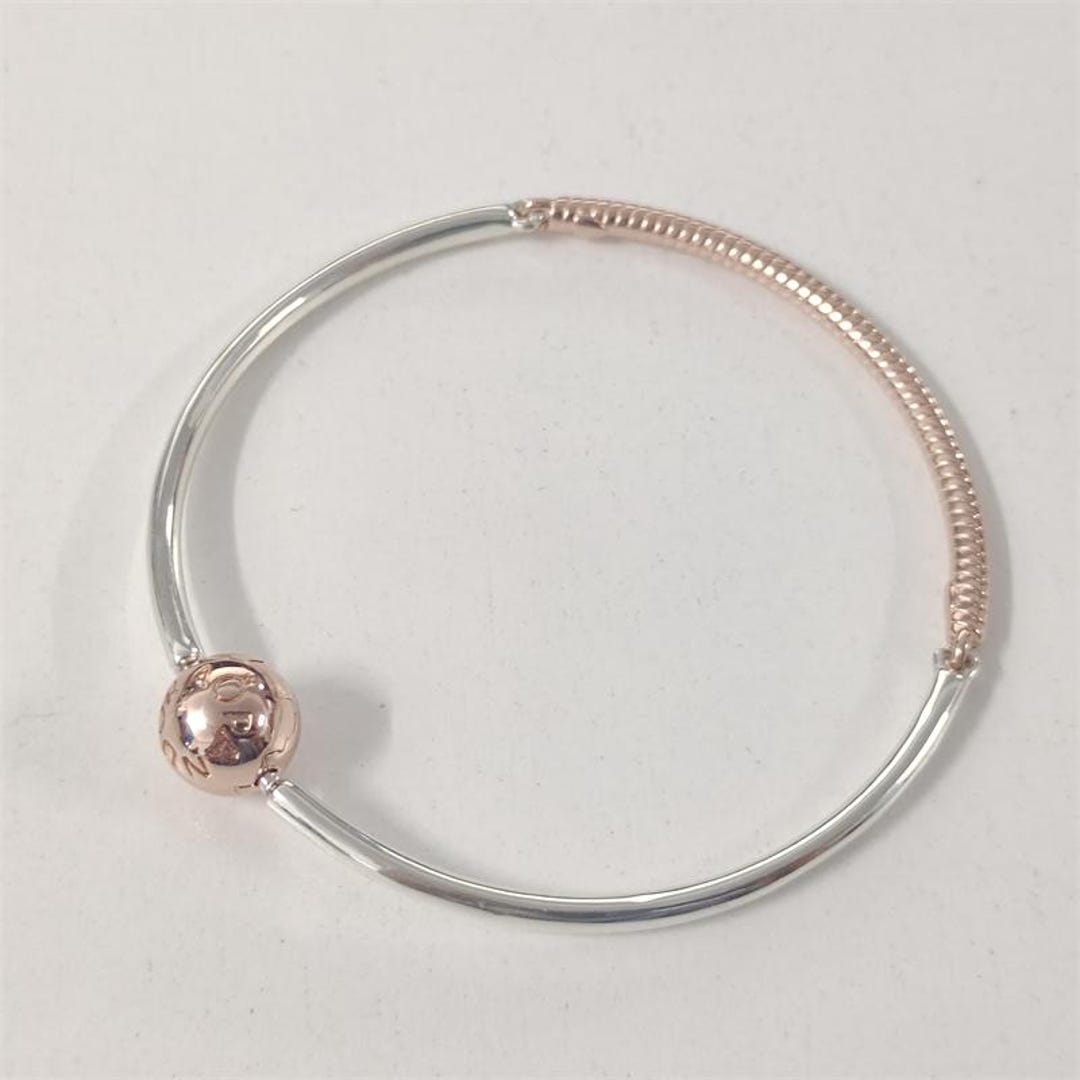 Pandora Moments Three-link Pandora Rose Bangle Bracelet - Etsy