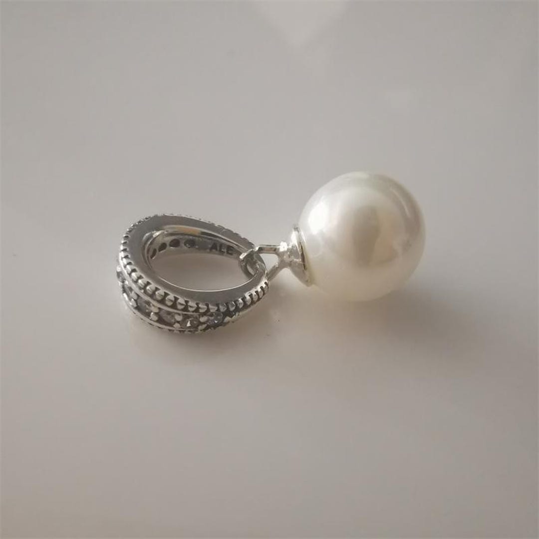 Pandora Elegant Beauty Charm Pearl Drop Pendant Necklace ALE - Etsy