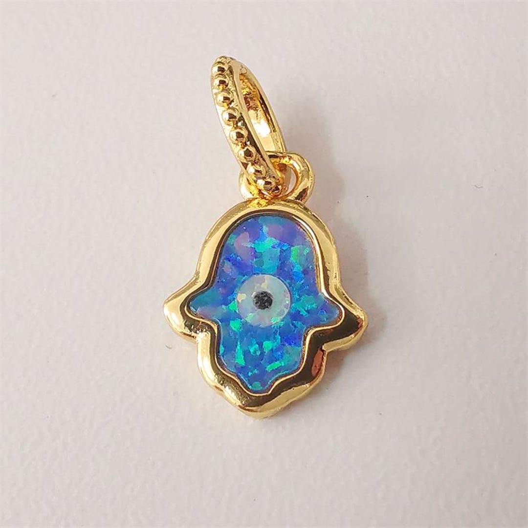 Pandora S925 ALE Opalizing Blue Hand of Fatima Charm Pendant - Etsy
