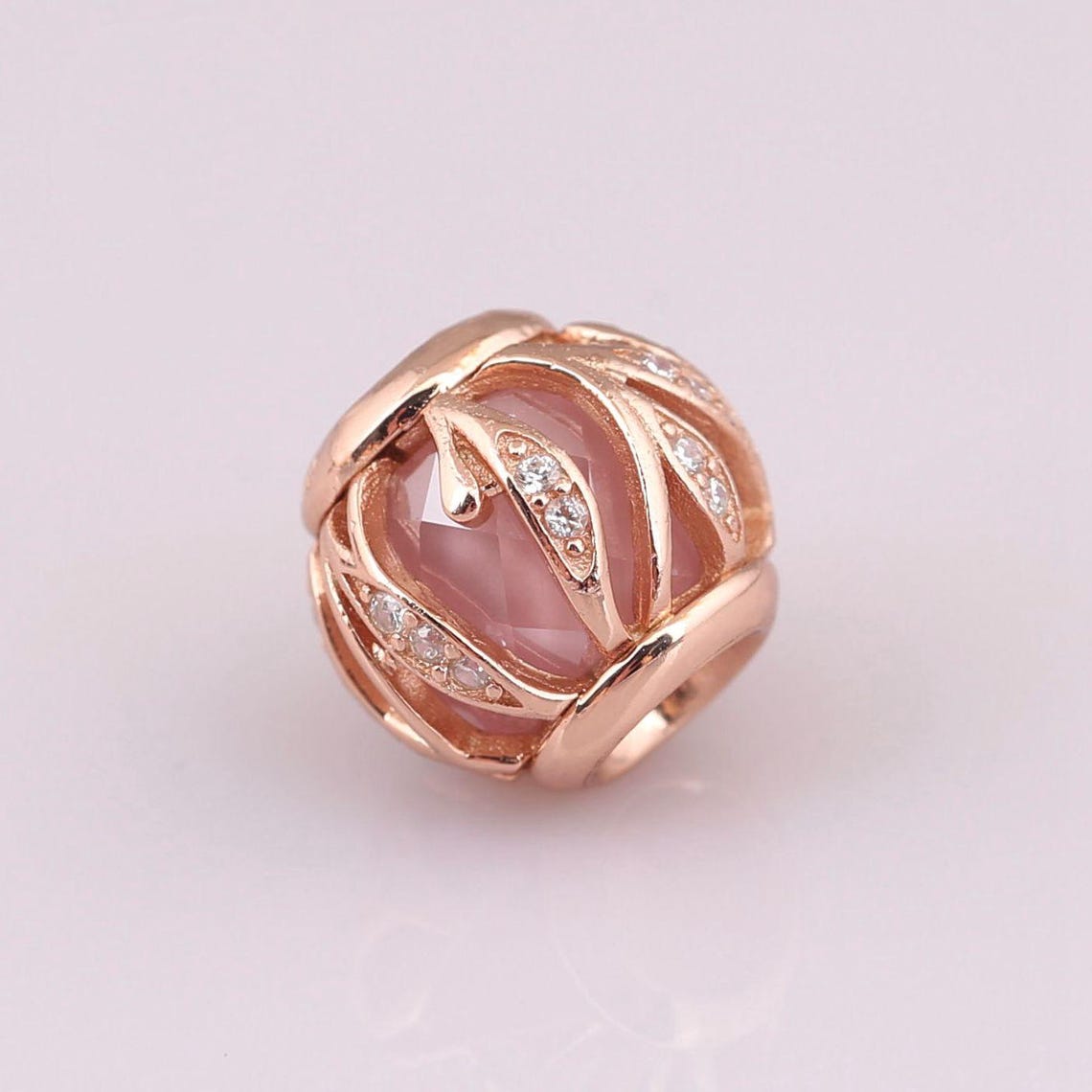 Pandora Rose Gold Bonds of Love Pink Essence Charm ALE - Etsy