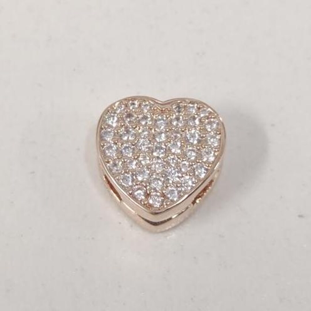 Pandora ALE R Pave Heart Clip Charm Reflexions Rose Gold - Etsy