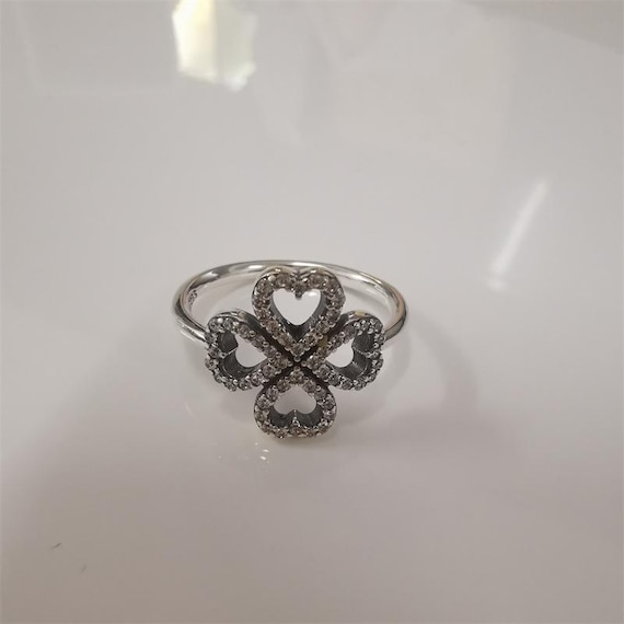 Pandora 4 leaf clover ring store