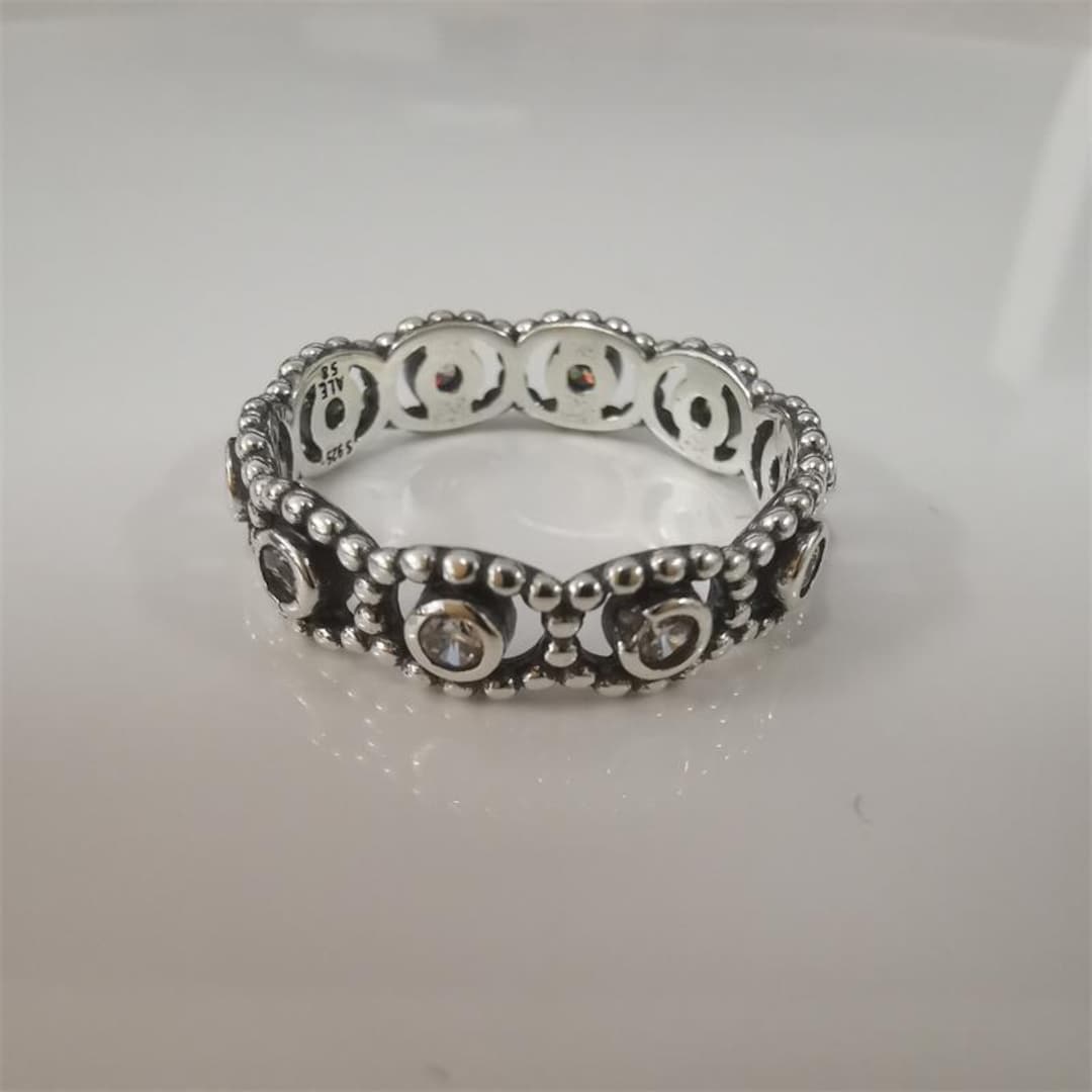 Pandora S925 Silver Ale Ring Her Majesty Clear Cz's - Etsy