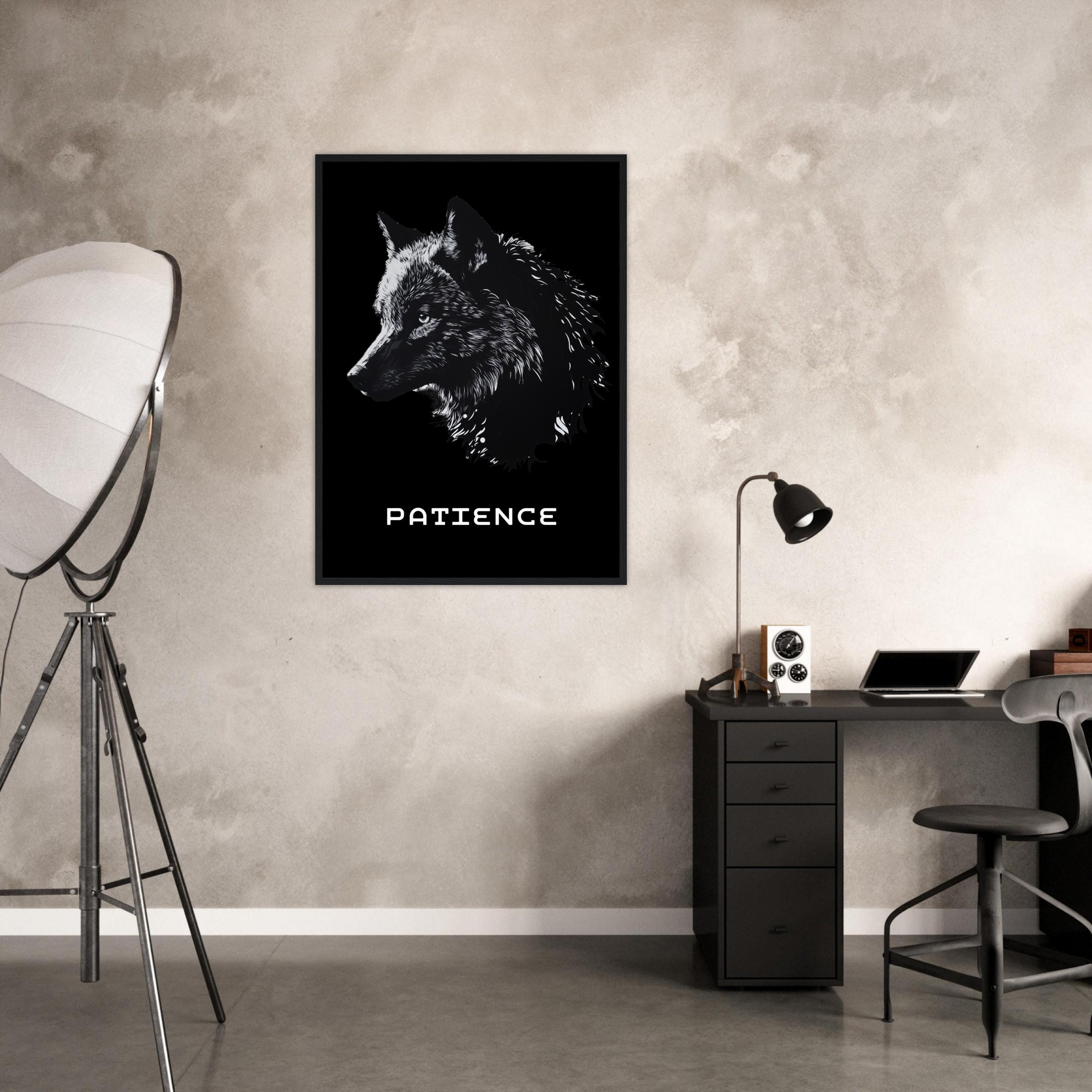 PATIENCE, Wolf Wall Art, Motivational Poster, Inspirational Print ...