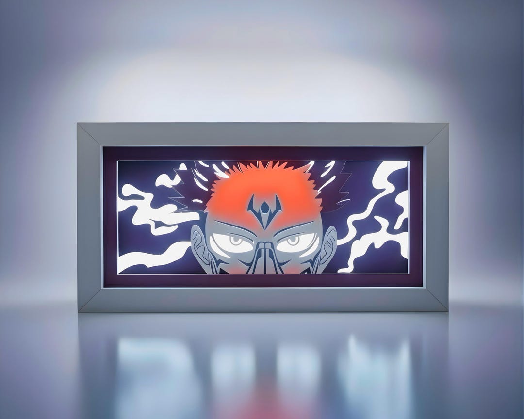 Ryomen Sukuna Jujutsu Kaisen Light Box | Anime Led Lamp | Rgb Manga ...