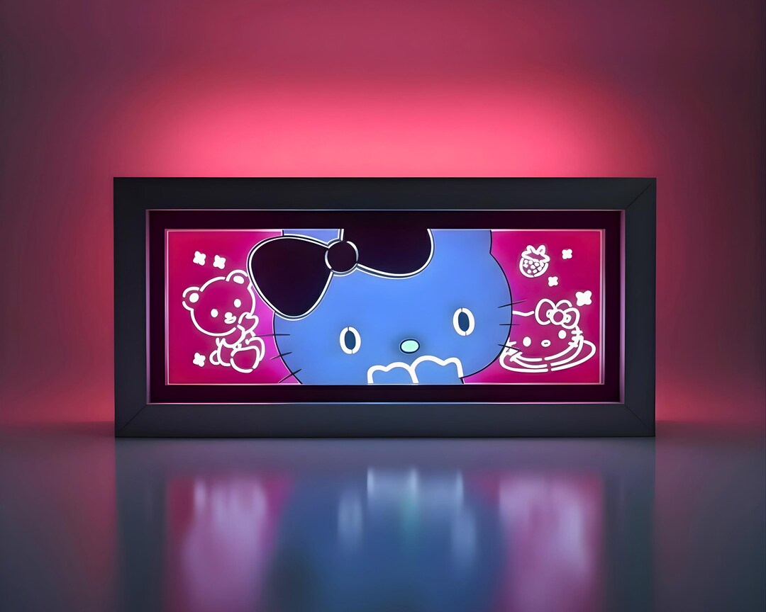 Hello Kitty LED Light Box | Kawaii Sanrio Lamp | RGB Cute Lightbox ...