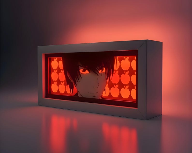 Light Yagami Death Note Light Box | Anime Led Lamp | Rgb Manga Lightbox ...
