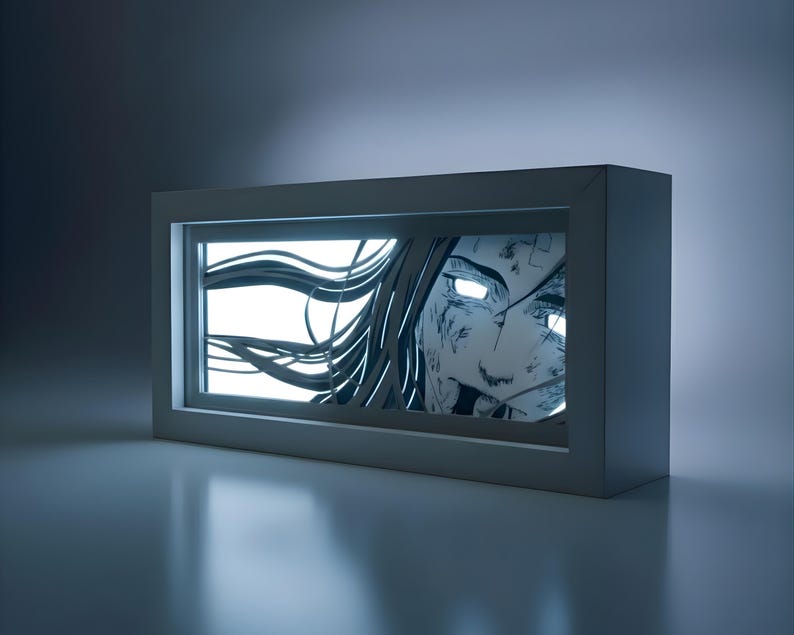 Neji Hyuga LED Light Box | Naruto Shippuden Anime Lamp | Neji Death ...