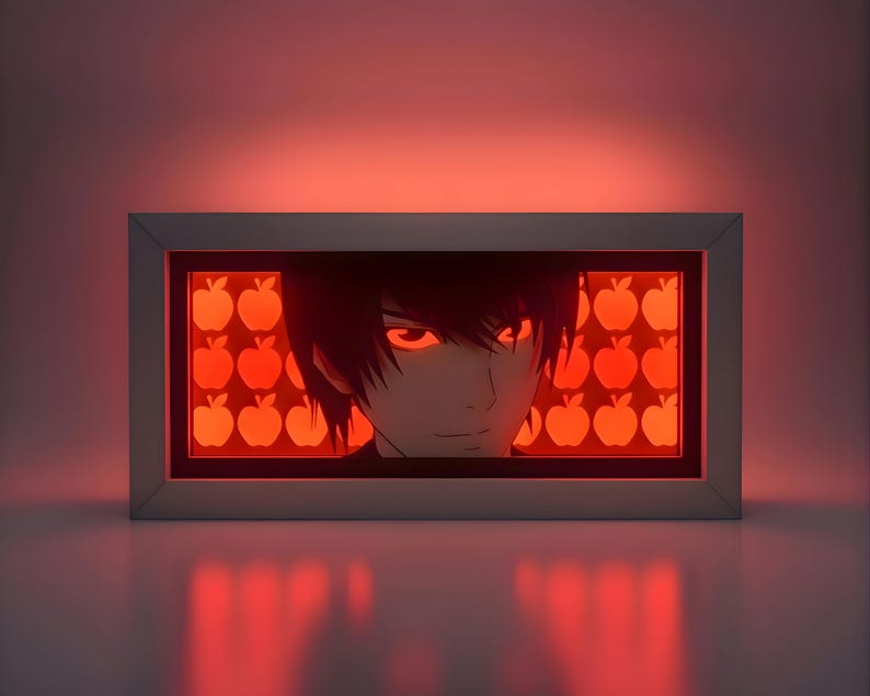 Light Yagami Death Note Light Box | Anime Led Lamp | Rgb Manga Lightbox ...