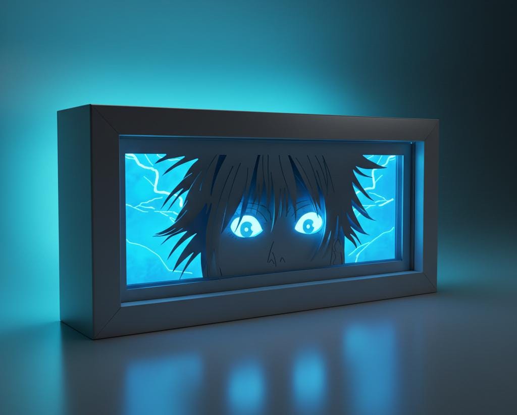 Jujutsu Kaisen Light Box | Gojo Anime Night Light | RGB Manga Lightbox ...