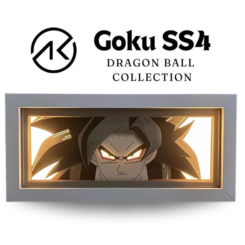 Goku Super Saiyan 4 Anime Light Box | Dragon Ball Z RGB Night Light ...