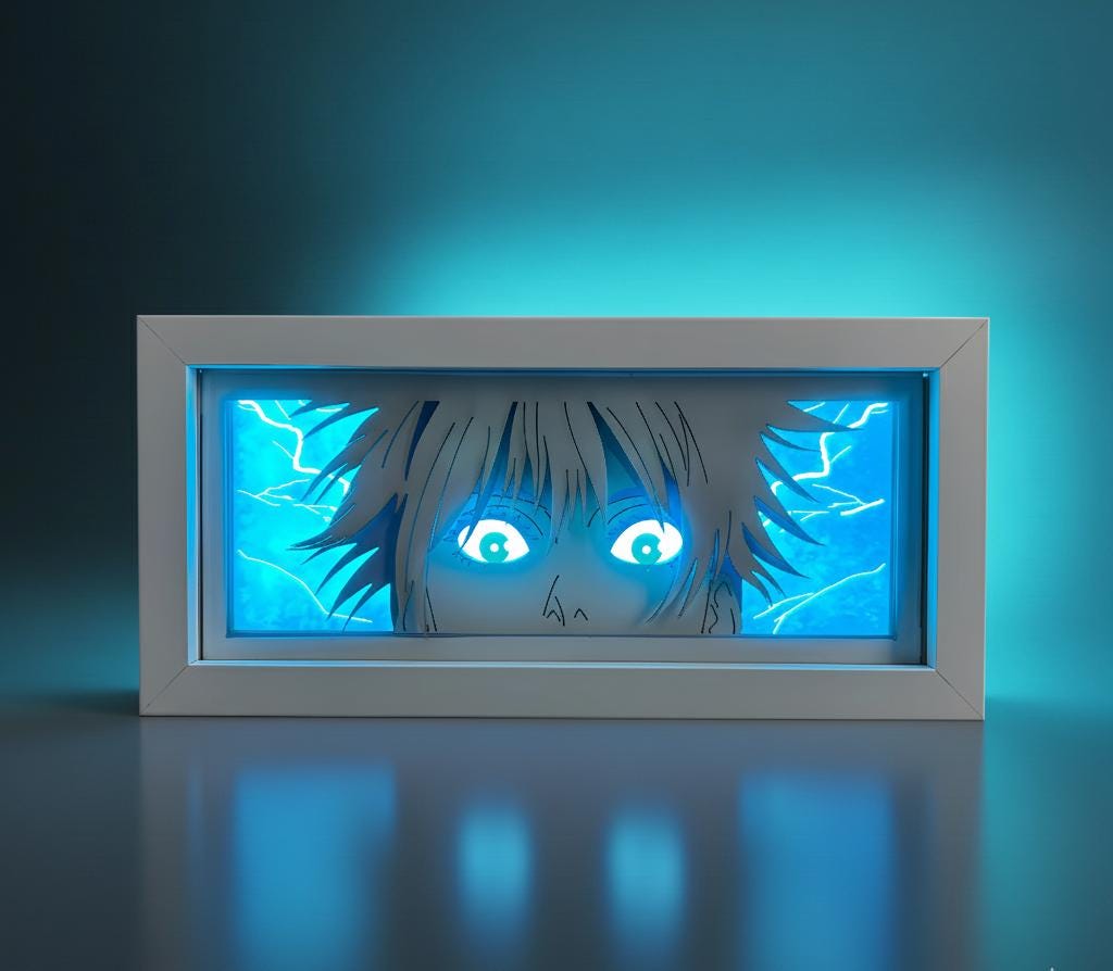 Jujutsu Kaisen Light Box | Gojo Anime Night Light | RGB Manga Lightbox ...