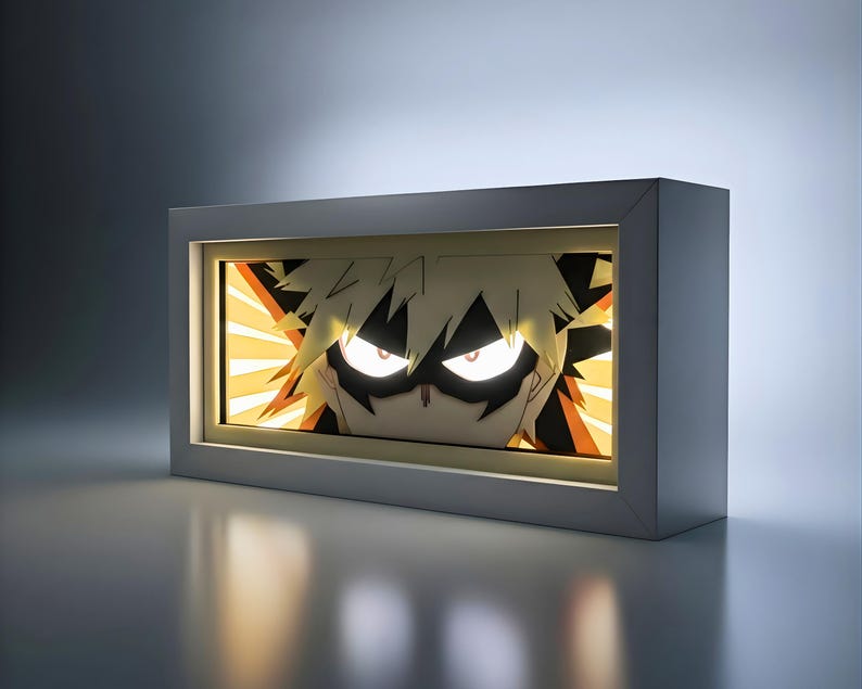 Bakugou Light Box | My Hero Academia LED Lamp | RGB Anime Lightbox ...