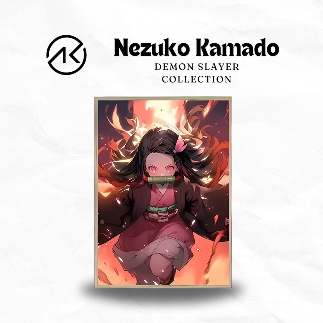 Nezuko Kamado LED Painting | Demon Slayer LED Wall Art | LED Wall Decor ...