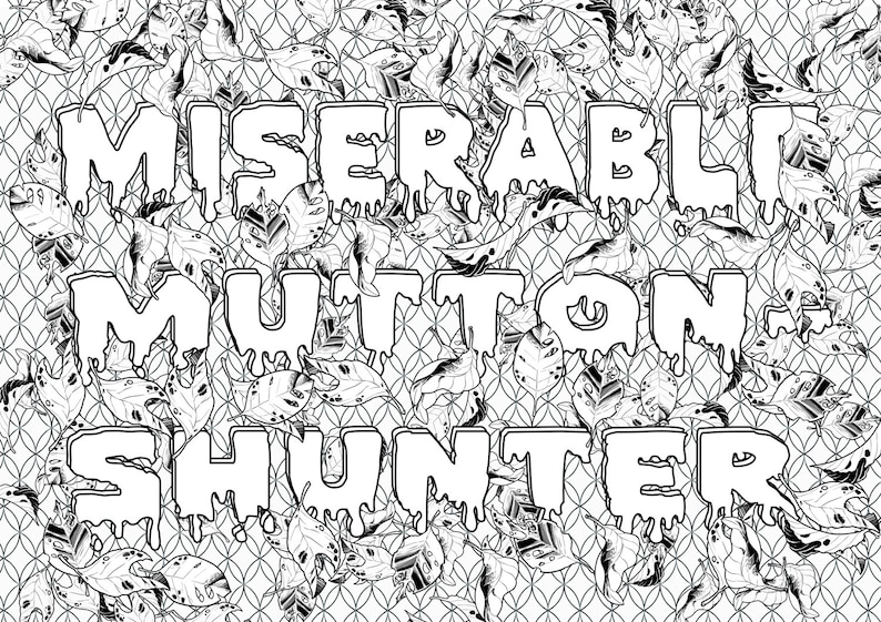 Printable Victorian Insults Adult Colouring Book, Not Quite Swear Words ...