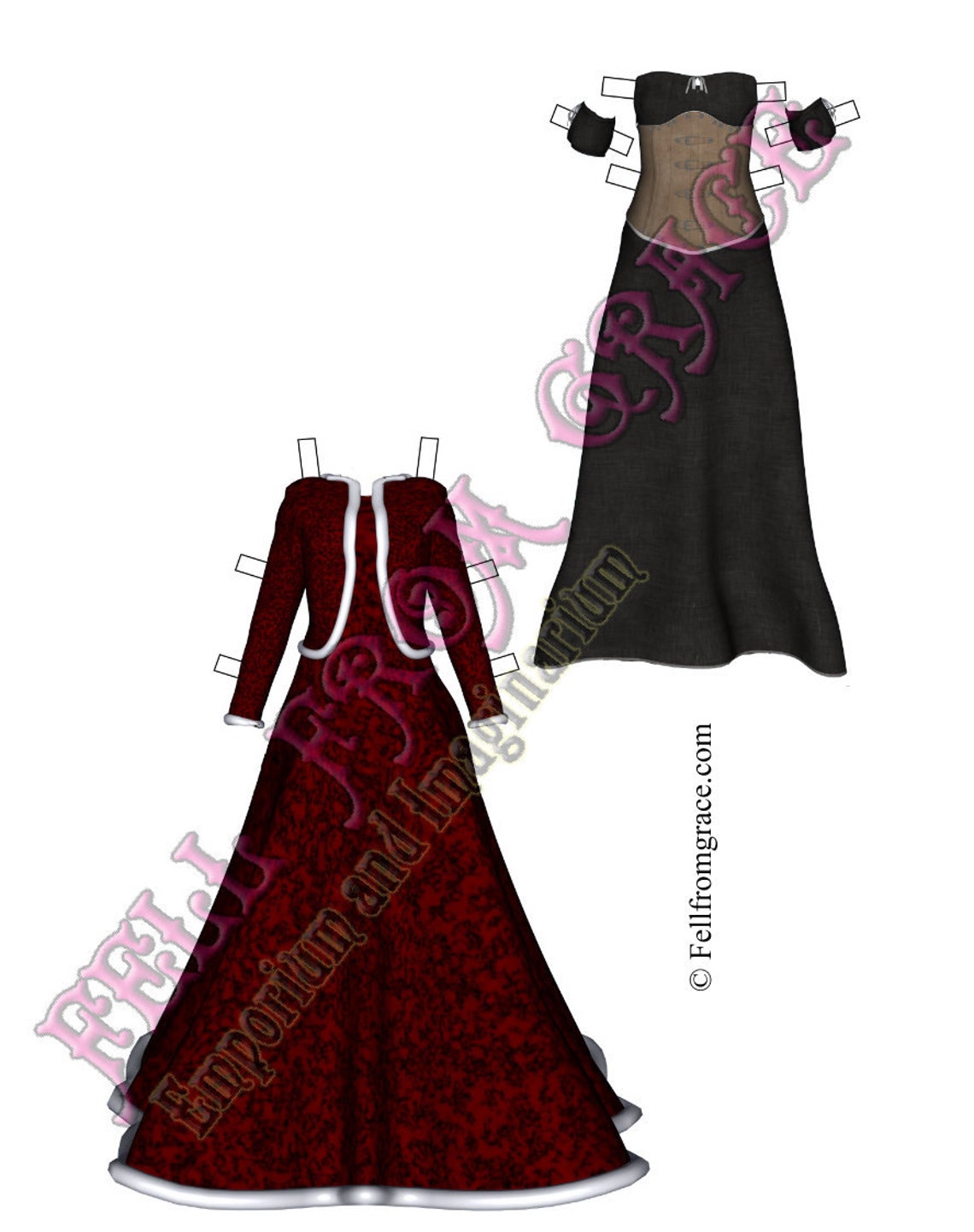 Printable Steampunk Sadie Dress up Paper Doll & 10 Outfits to - Etsy