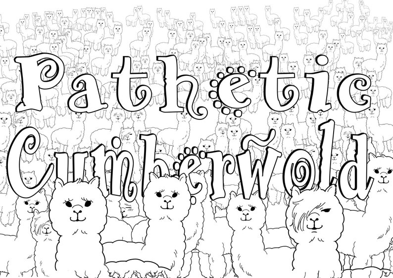 Printable Victorian Insults Adult Colouring Book, Not Quite Swear Words ...