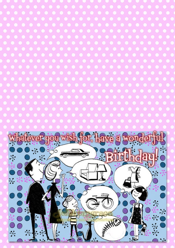 Printable Retro Collage Birthday Card for Instant Download - Etsy