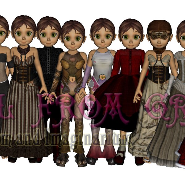 Steampunk Paper Doll - Etsy