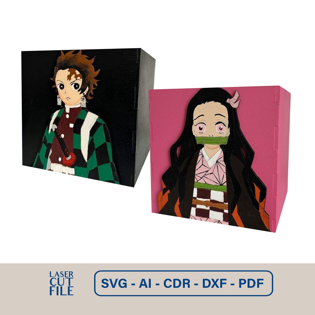 Vector FOR LASER CUTTING Demon Slayer Tanjiro and Nezuko - Etsy UK