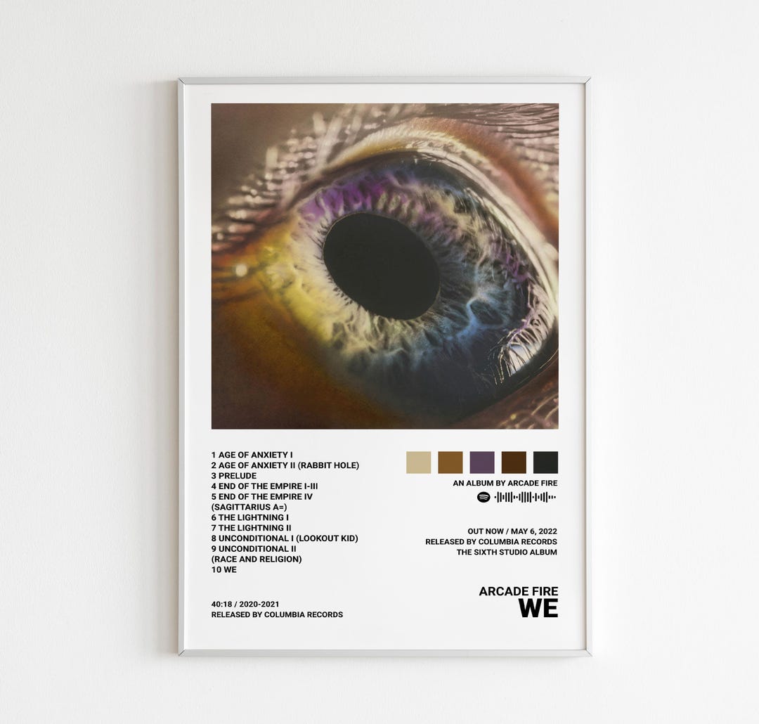 Arcade Fire Poster, We Album Cover Print, Tracklist Poster, Cover Art ...