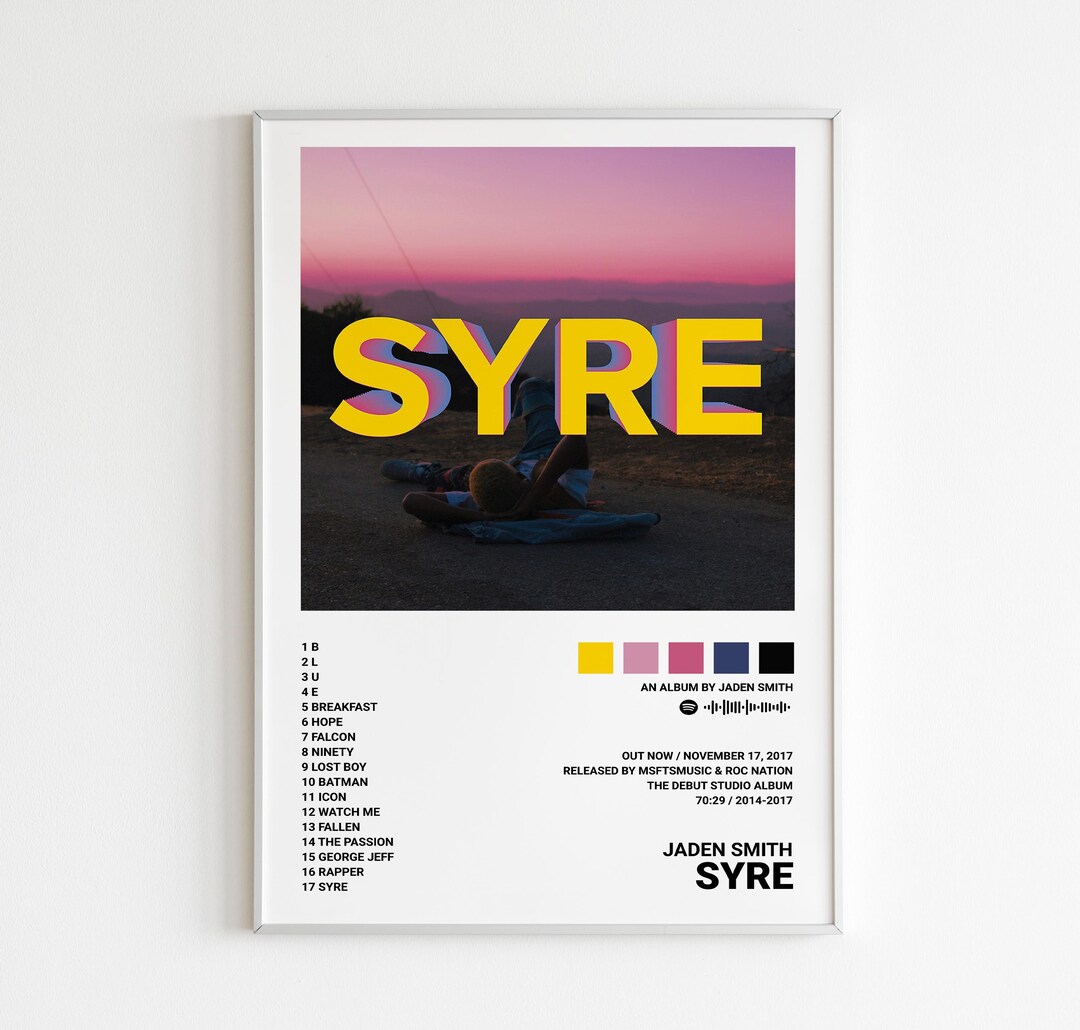 Jaden Smith Poster, Syre Album Poster, Album Cover Poster, Poster Print ...