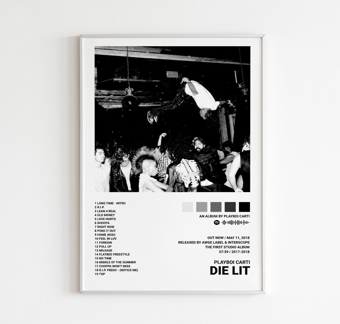 Playboi Carti Poster, Die Lit Album Poster, Album Poster, Poster Print ...