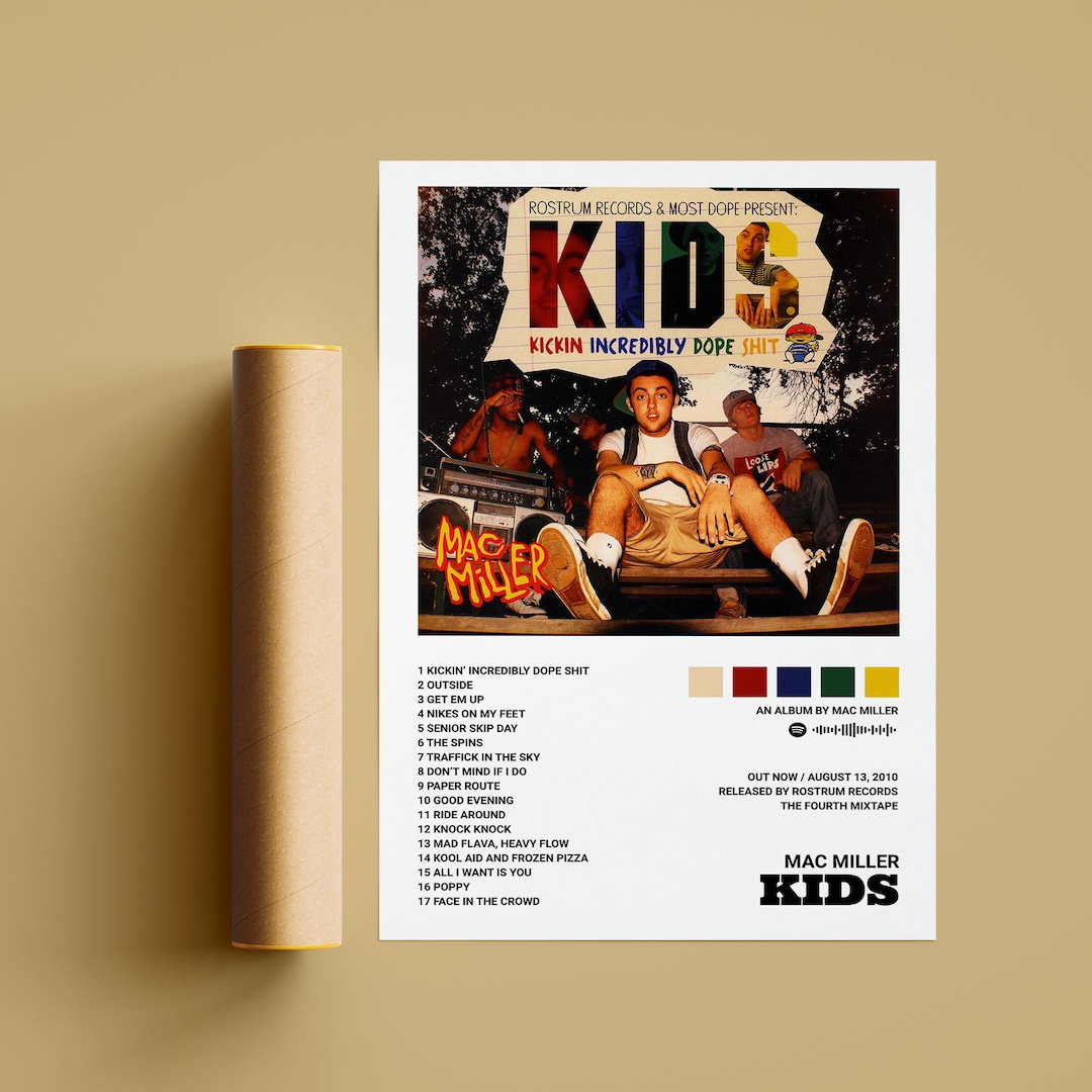 Mac Miller Poster, Kids Album Cover Poster, Tracklist Poster, Cover Art ...