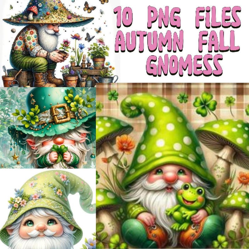 Fall Gnome Clipart Bundle, Autumn Gnome,hello Fall Gnome Graphics ...