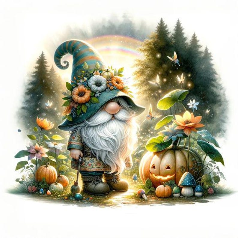 Fall Gnome Clipart Bundle, Autumn Gnome,hello Fall Gnome Graphics ...