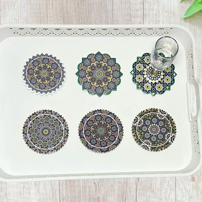 Moroccan Coasters - Etsy