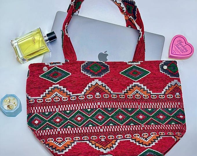 Moroccan Tote Bag Handmade Women Moroccan Bag, Women's Makeup Bag ...