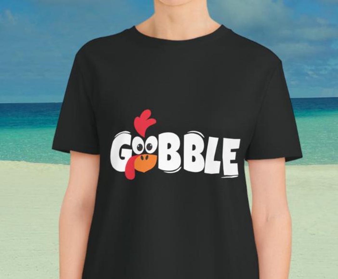 Gobble Spinner Shirt Dress, Playful Greedy Turkey Design Dress, Fun ...