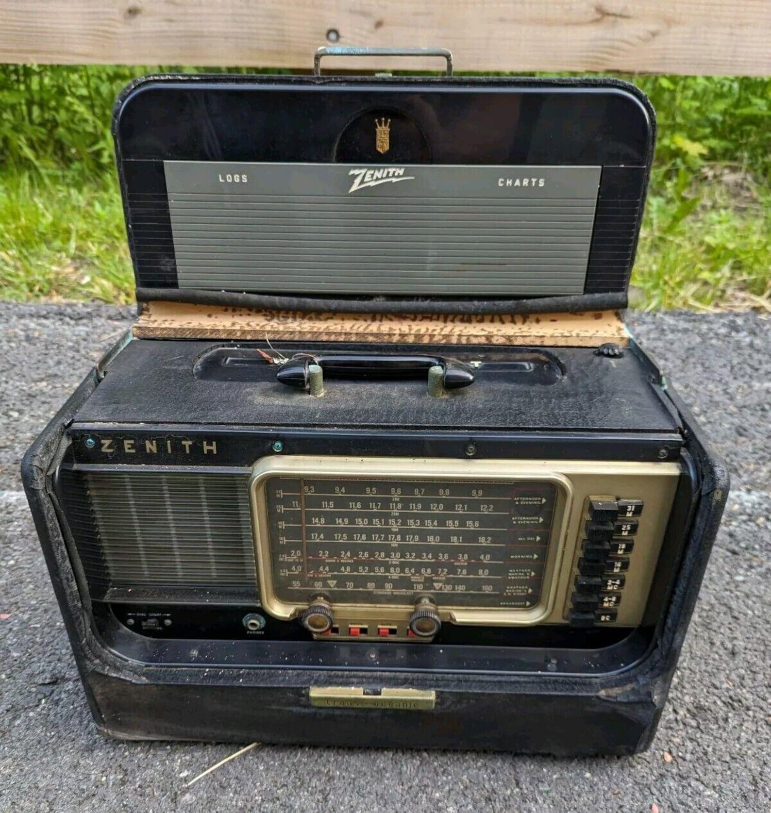 Zenith Transoceanic Radio Wave Magnet VINTAGE Shortwave A600 1950's ...