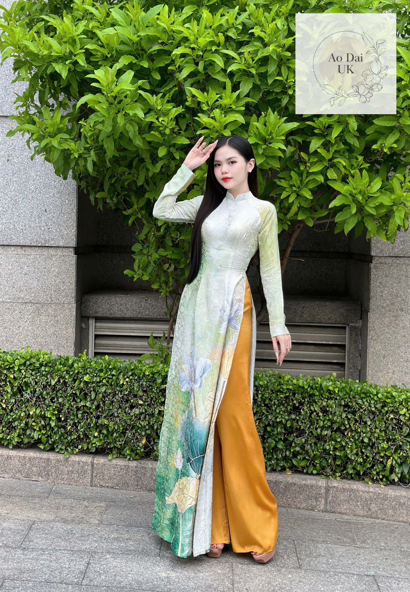 Luxury Jacquard Silk Ao Dai - Ao Dai Truyen Thong - Vietnamese ...