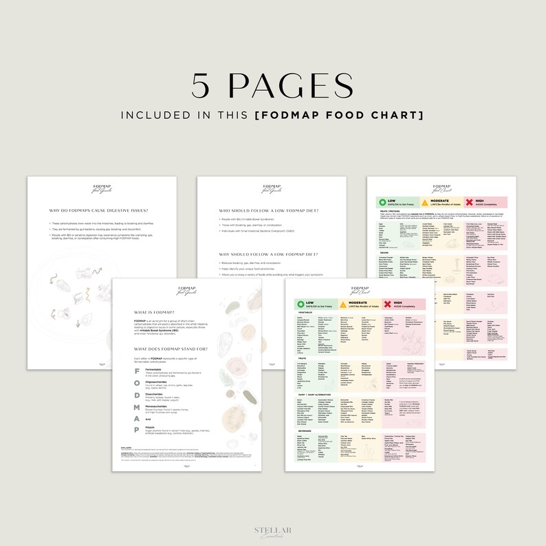 FODMAP Food List for IBS Meal Plan, Fodmap Chart Guide, Low Fodmap List ...