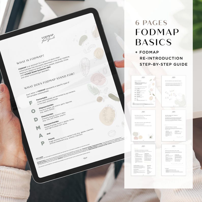 FODMAP Food Guide for IBS, Nutrition Guide for Gut Health, Meal Plan ...