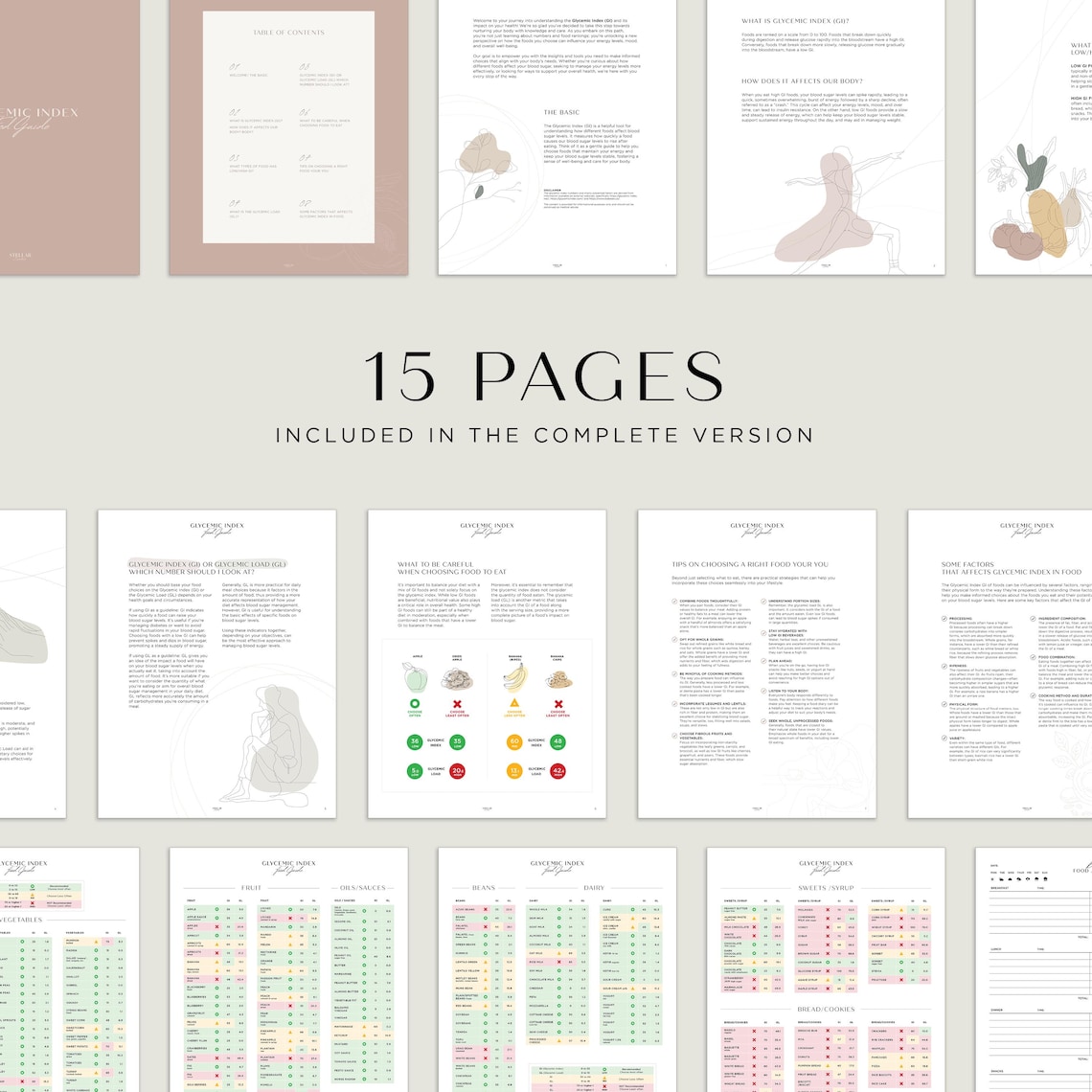 Glycemic Index Food List, Diabetic Food List, Glycemic Load Chart, GI ...