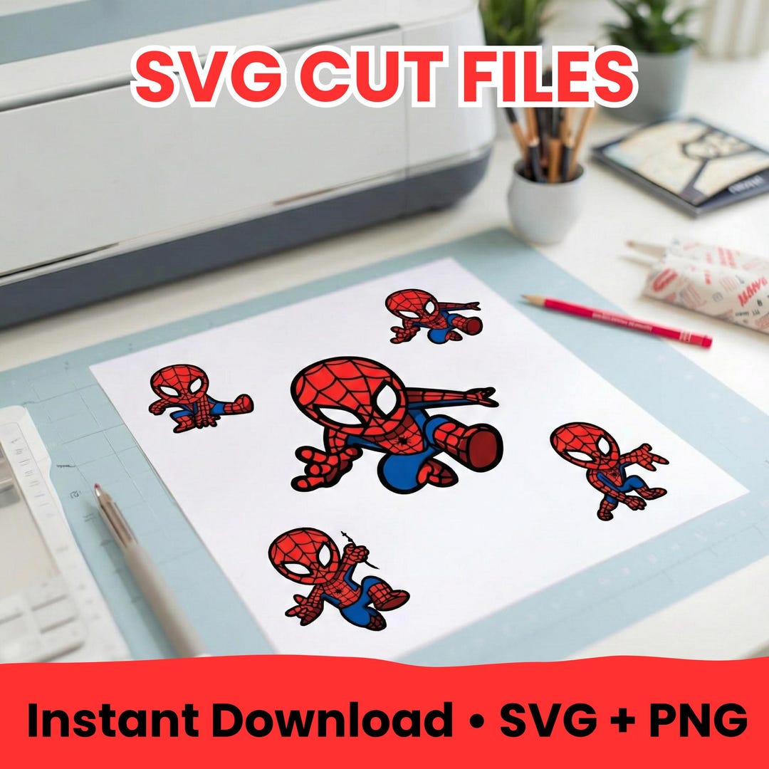 Spiderman SVG Bundle | SVG PNG Cut Files for Cricut & Silhouette | Kids ...