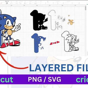 Sonic Svg Birthday Numbers , Print Sonic PNG Number, SVG Clipart ...