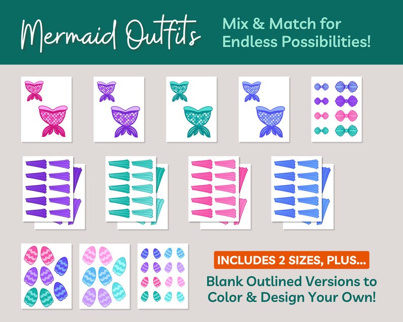 Mermaid Turkey Disguise Kit | Thanksgiving Craft (printable PDF) - Etsy