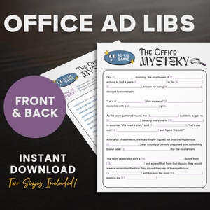 Team Building Games Mad Libs - Etsy