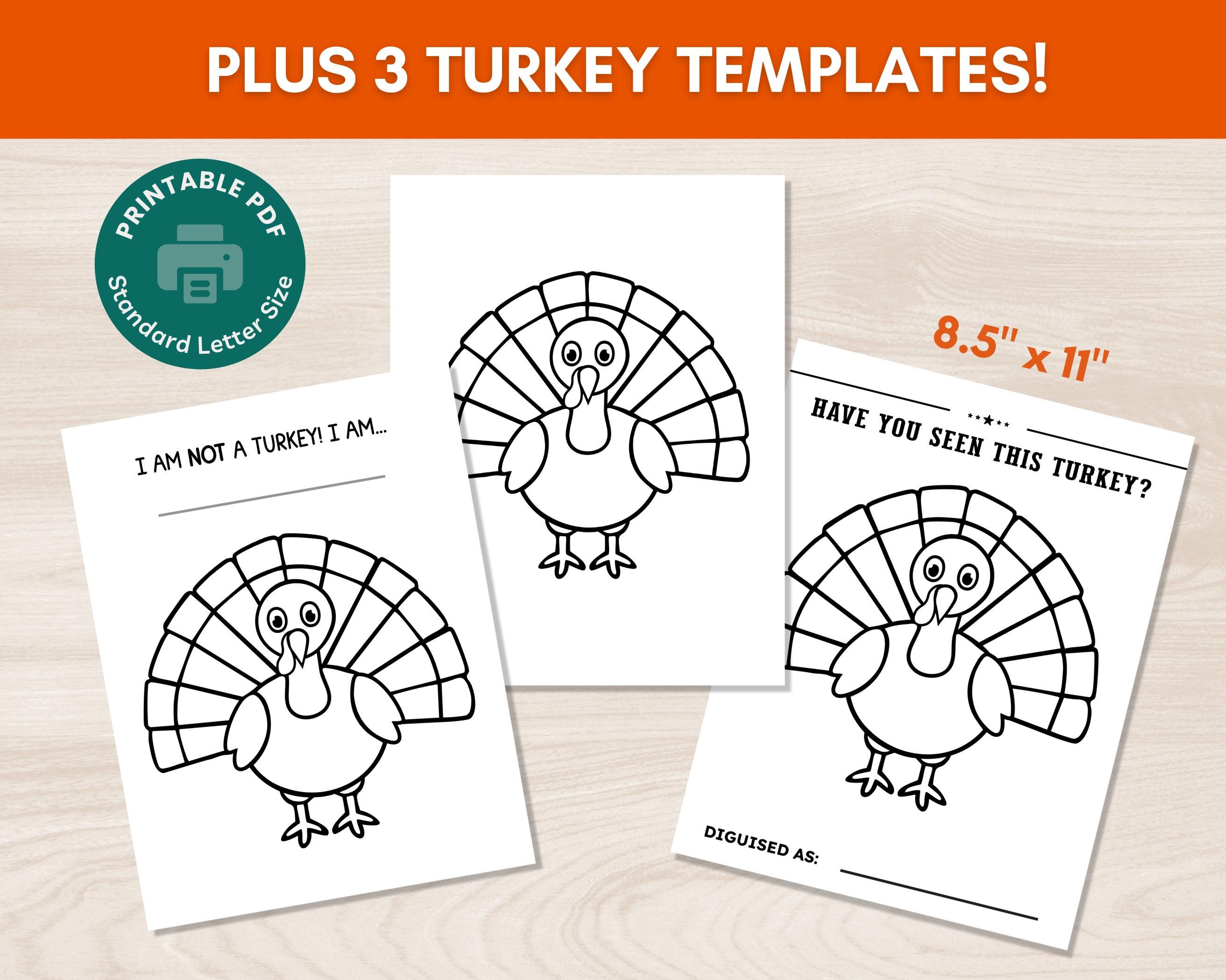 Cheerleader Turkey Disguise Printable | Thanksgiving Craft (PDF) - Etsy