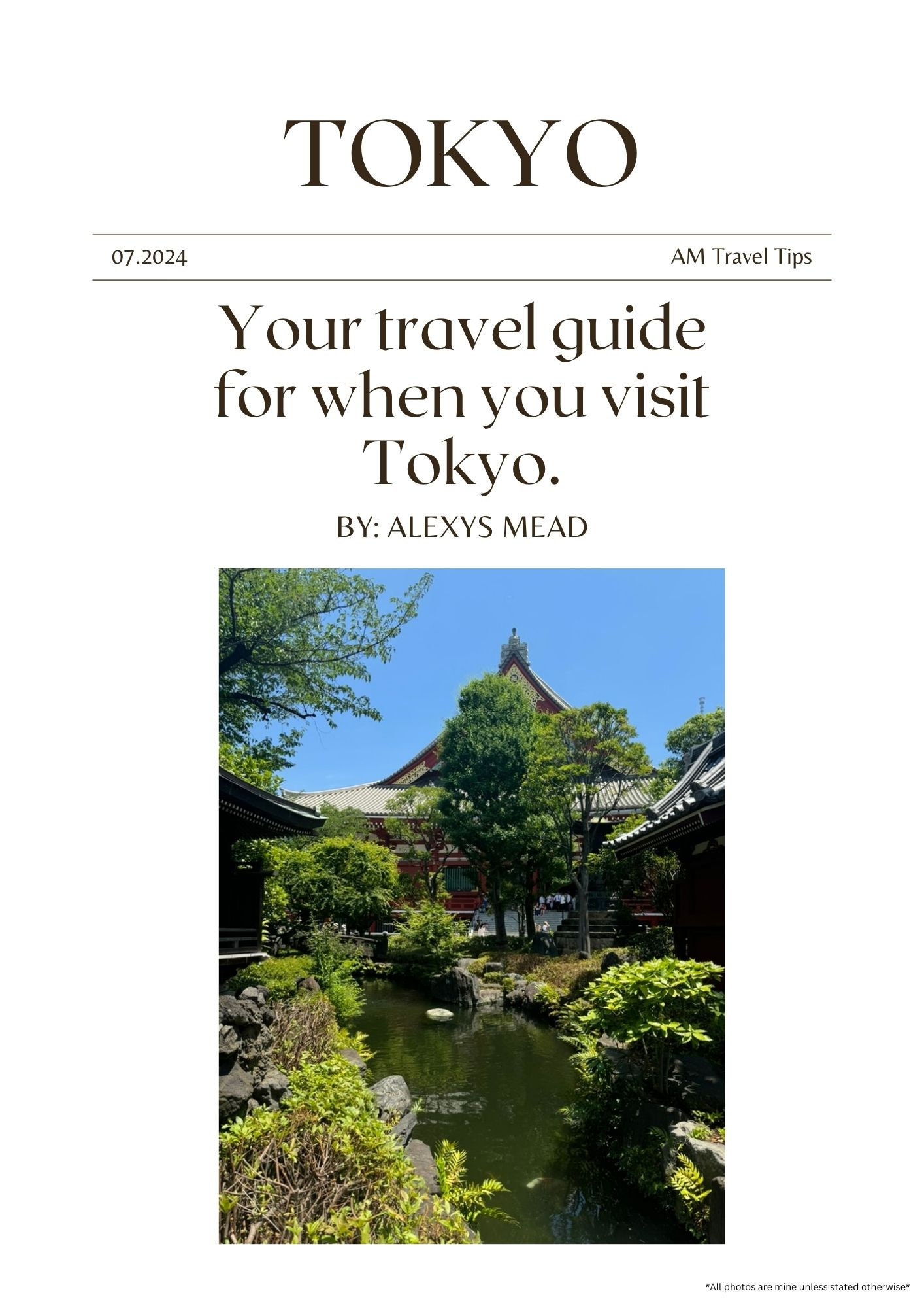 Tokyo Travel Guide - Etsy