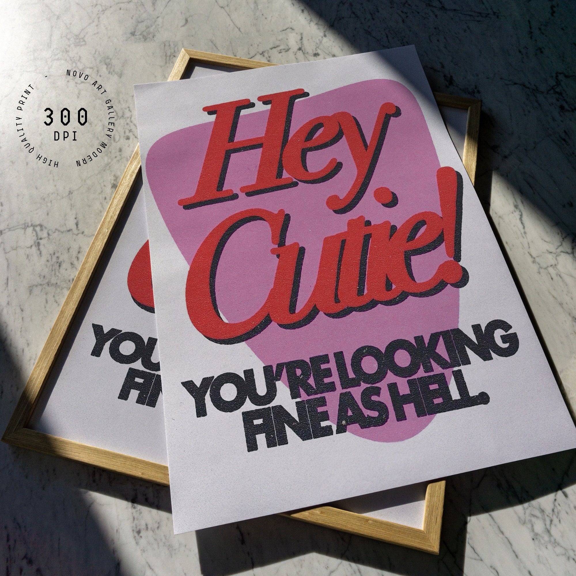 Hey Cutie Poster, Preppy Room Decor, Trendy Retro Wall Art, Aesthetic ...