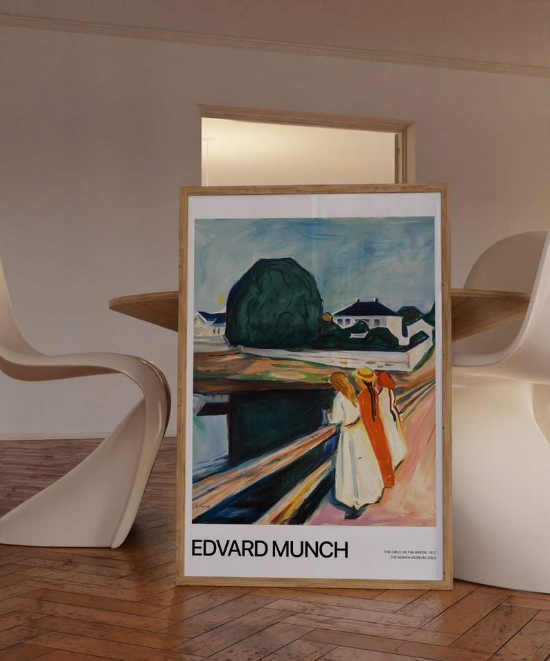 Edvard Munch 'the Girls on the Bridge' Print: Expressionist Home Decor ...