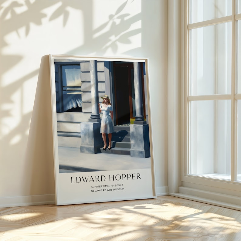 Edward Hopper Summertime Art Print, Realism Painting, Classic Art ...