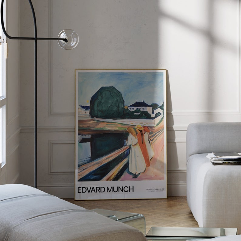 Edvard Munch 'the Girls on the Bridge' Print: Expressionist Home Decor ...