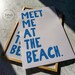 Meet Me at the Beach Poster Soft Blue Print, Trendy Coastal Wall Art ...