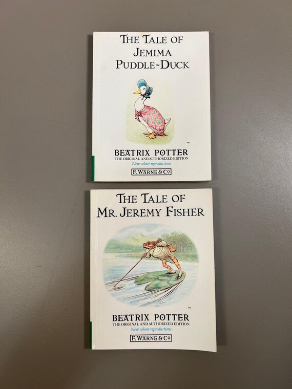 6 Beatrix Potter mini book set + 18 vintage wood alph… - Gem
